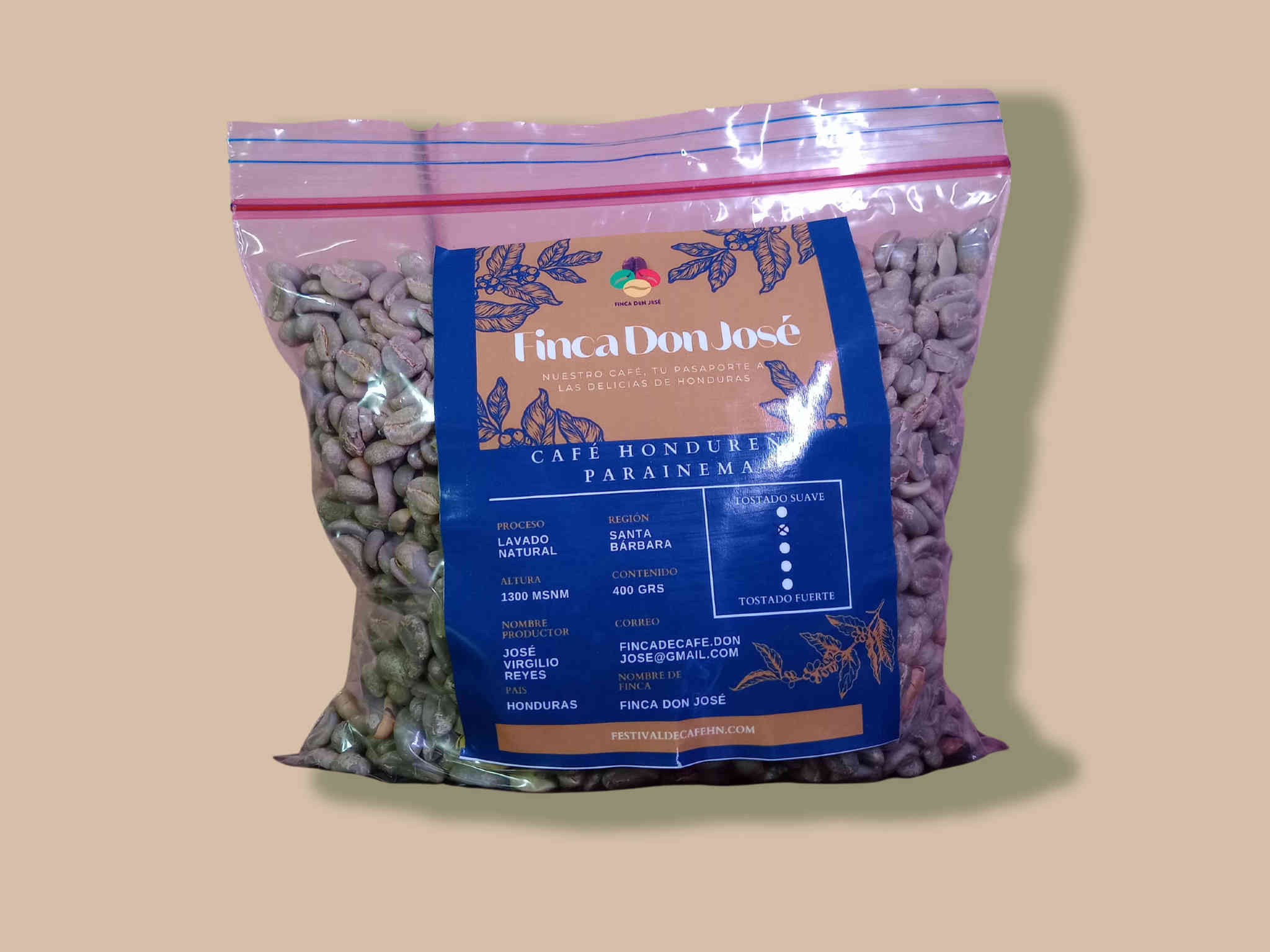 Café grano verde para exportación